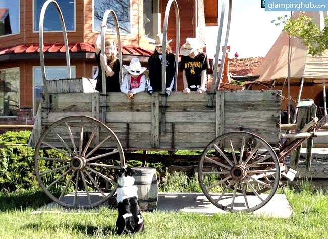 Western-style tent on Rocky Mountain Ranch Yellowstone National