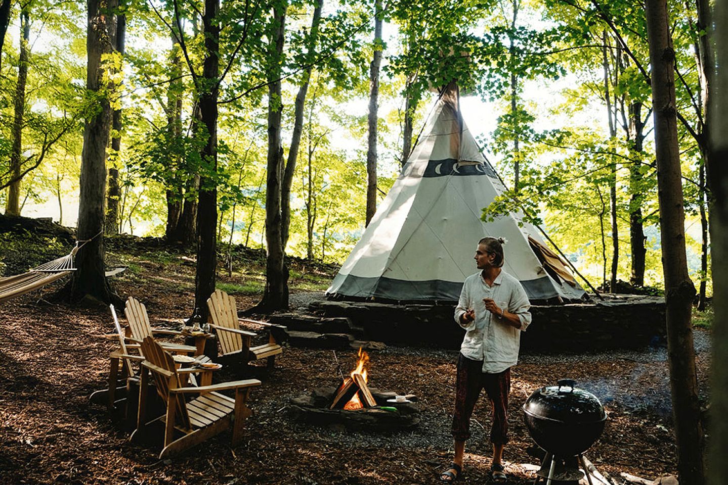 Bellfire Tipi Camp – A Woodland Retreat Under the Stars, Tipis, Roxbury ...