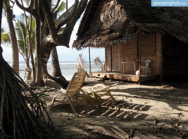 Bungalows on Pacific Islands
